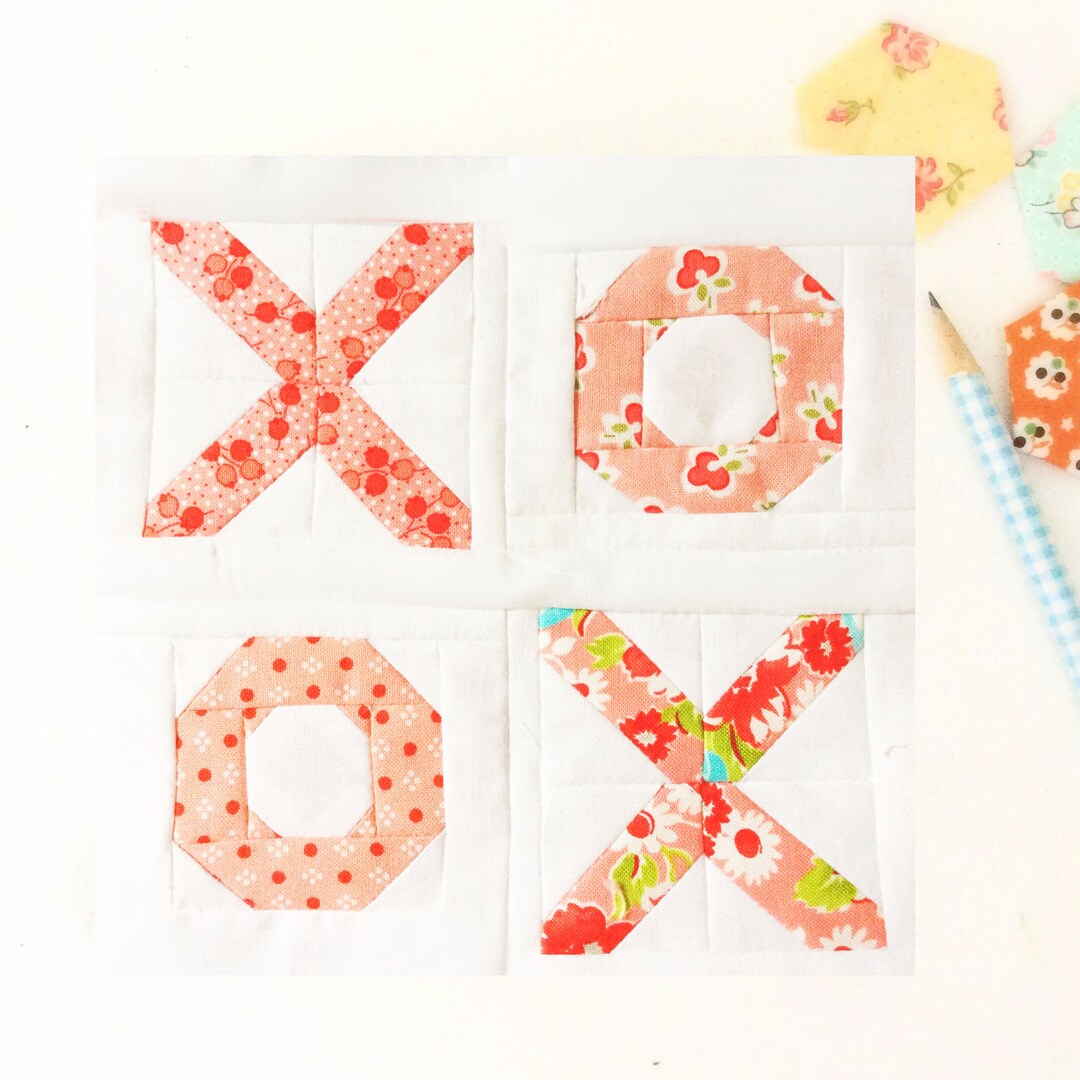 Hugs and Kisses XOXO Quilt Block PDF Instant Download Quilt Pattern 6 ...