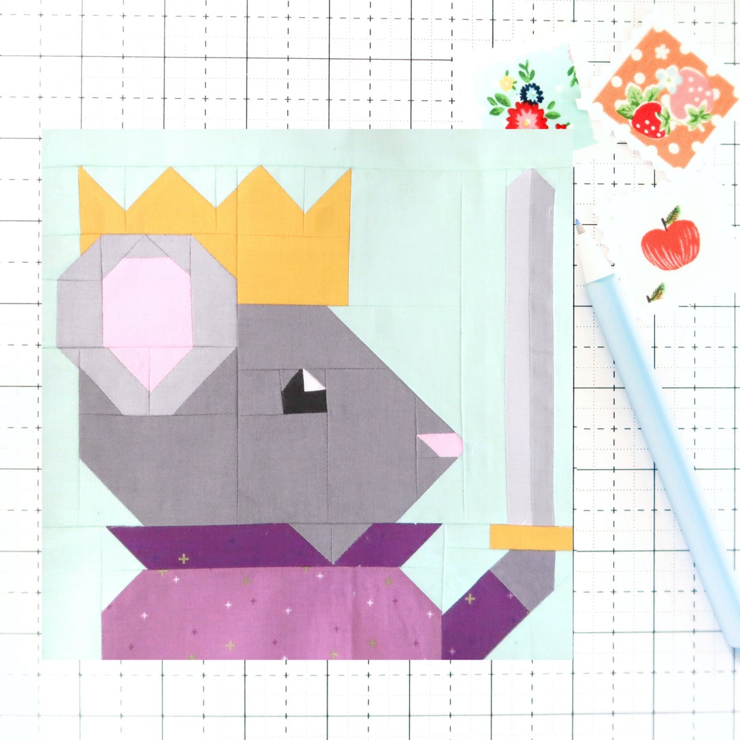 Mouse King Nutcracker Ballet Christmas Quilt Block Pdf Pattern