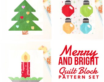 Christmas Lights Quilt Block Pattern PDF Includes - Etsy