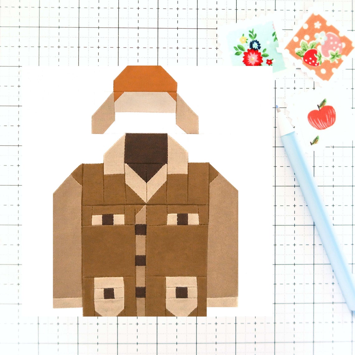 Outdoor Jacket and Hat Hunting Camping Hunting Quilt Block PDF - Etsy