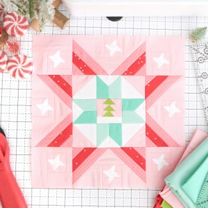 Snowy Star Christmas Holiday Quilt Block PDF Pattern-includes ...