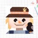 Scarecrow Face Quilt Block Pattern Fall Autumn Crow PDF - Makes 6 Inch ...