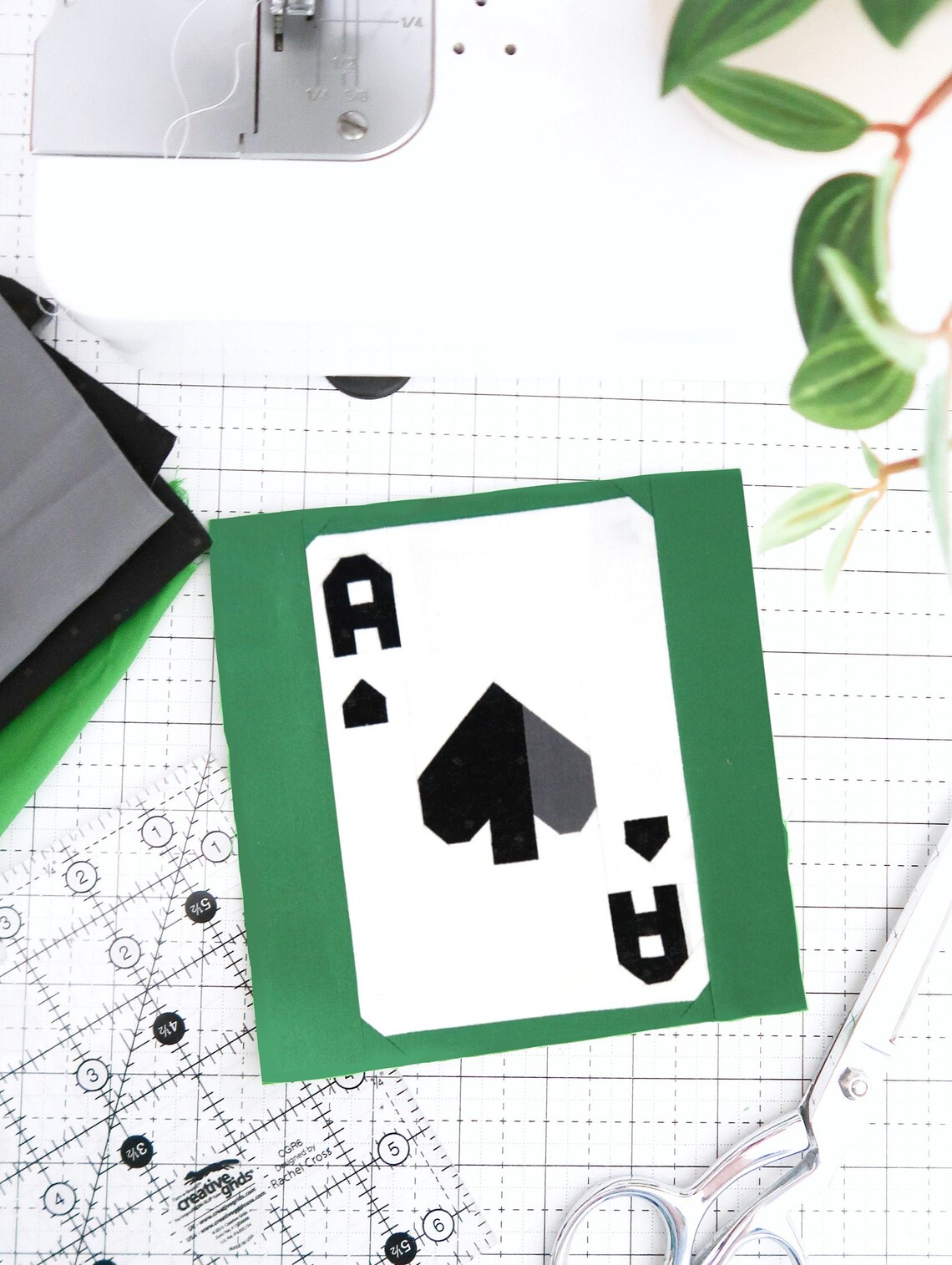 Ace of Spades Playing Card Quilt Block Pattern Game Pdf-instructions ...