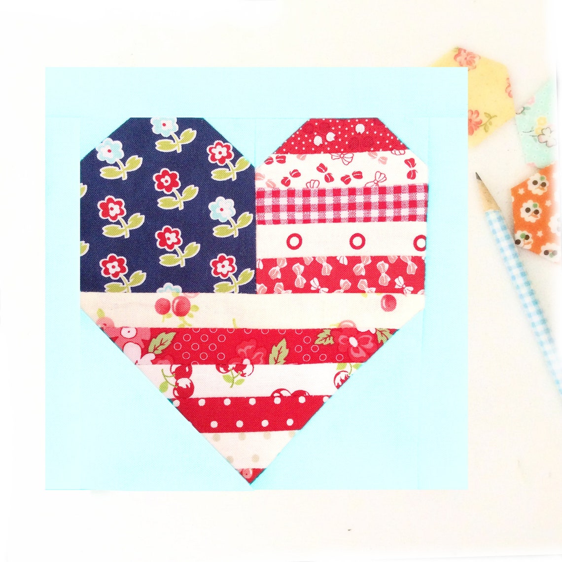 Set of 3 Independence Day 4th of July Quilt Block Patterns | Etsy