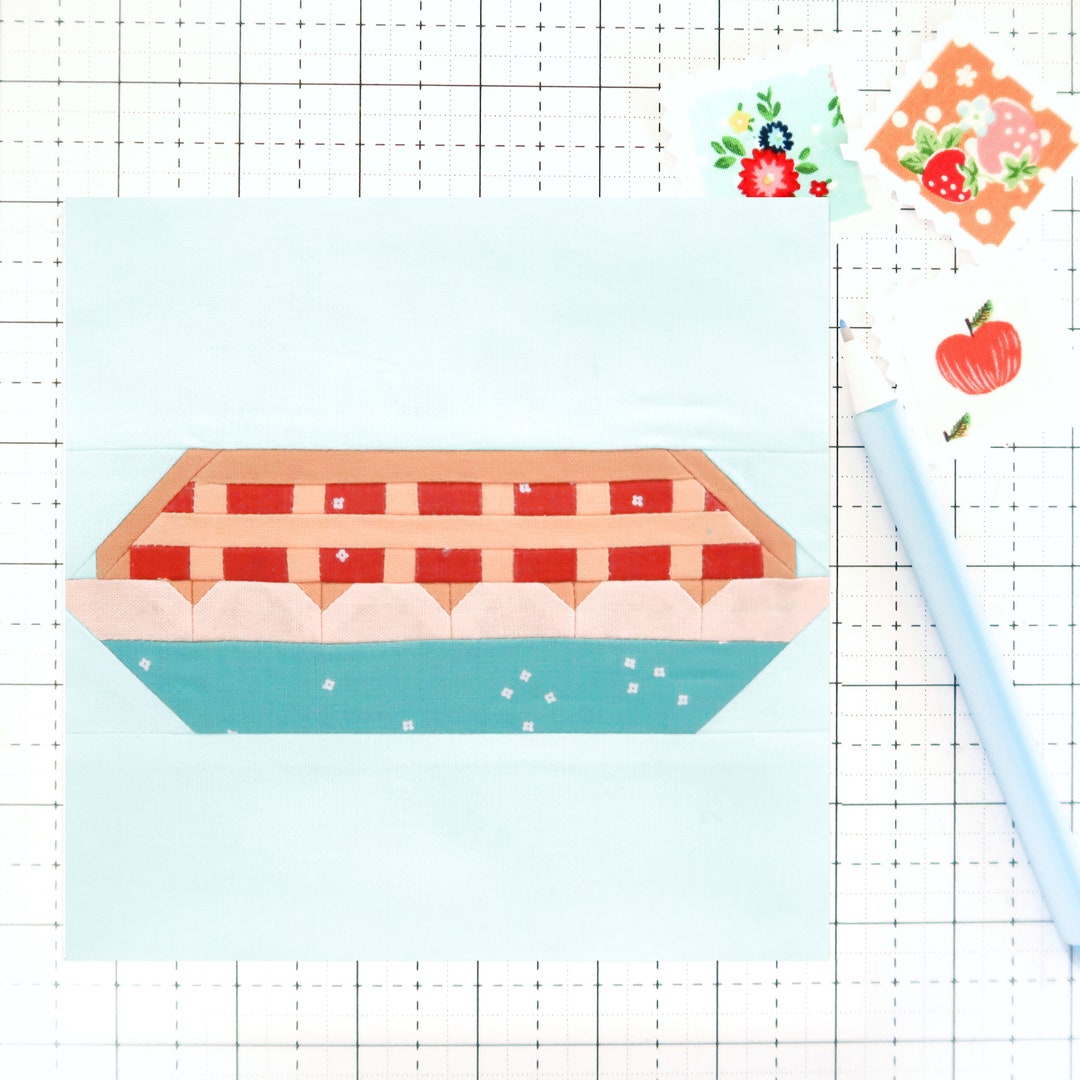 Berry Pie Dessert Baking Food Quilt Block PDF Pattern-instructions for ...