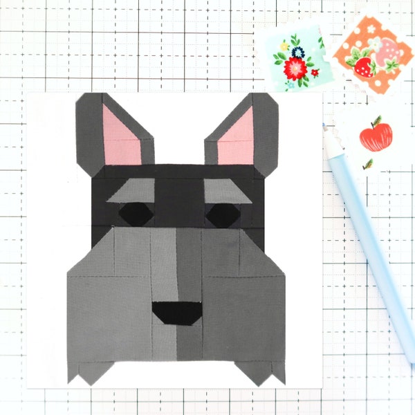 Yorkie Yorkshire Terrier Dog Puppy Quilt Block PDF Pattern Includes ...