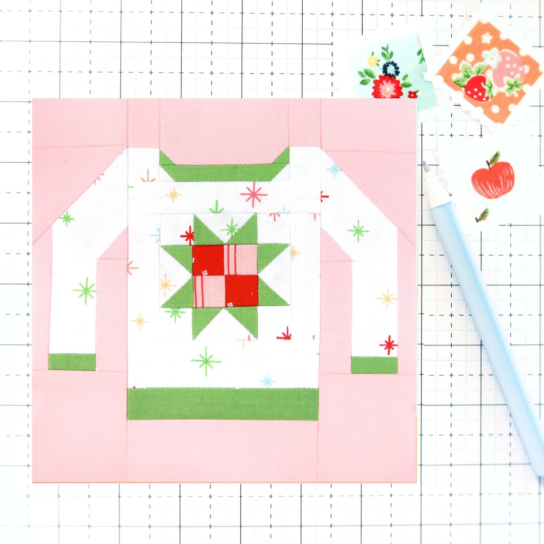 Quilter Christmas Sweater Quilt Block PDF Pattern-includes Instructions ...