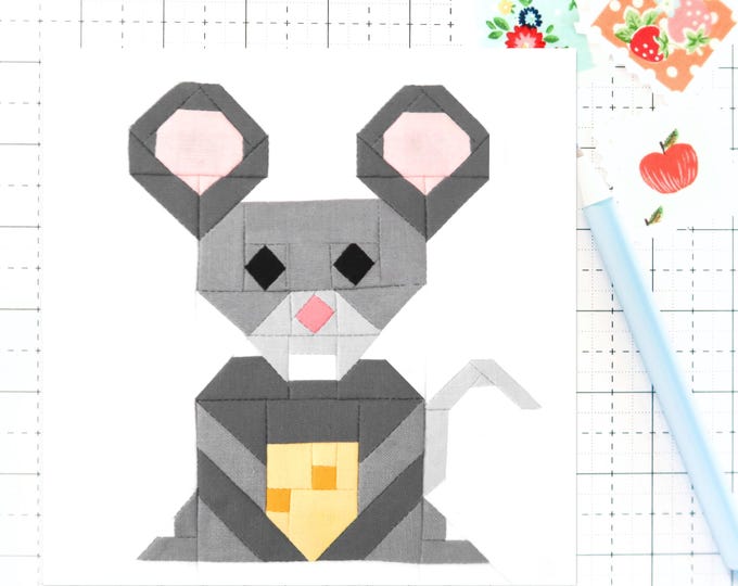 LITTLE MOUSE Paper Pieced Block Pattern in PDF - Etsy Canada