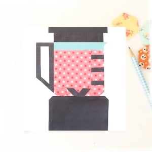 Smoothie Blender Summer Tropical Drink Fun Quilt Block PDF Pattern ...