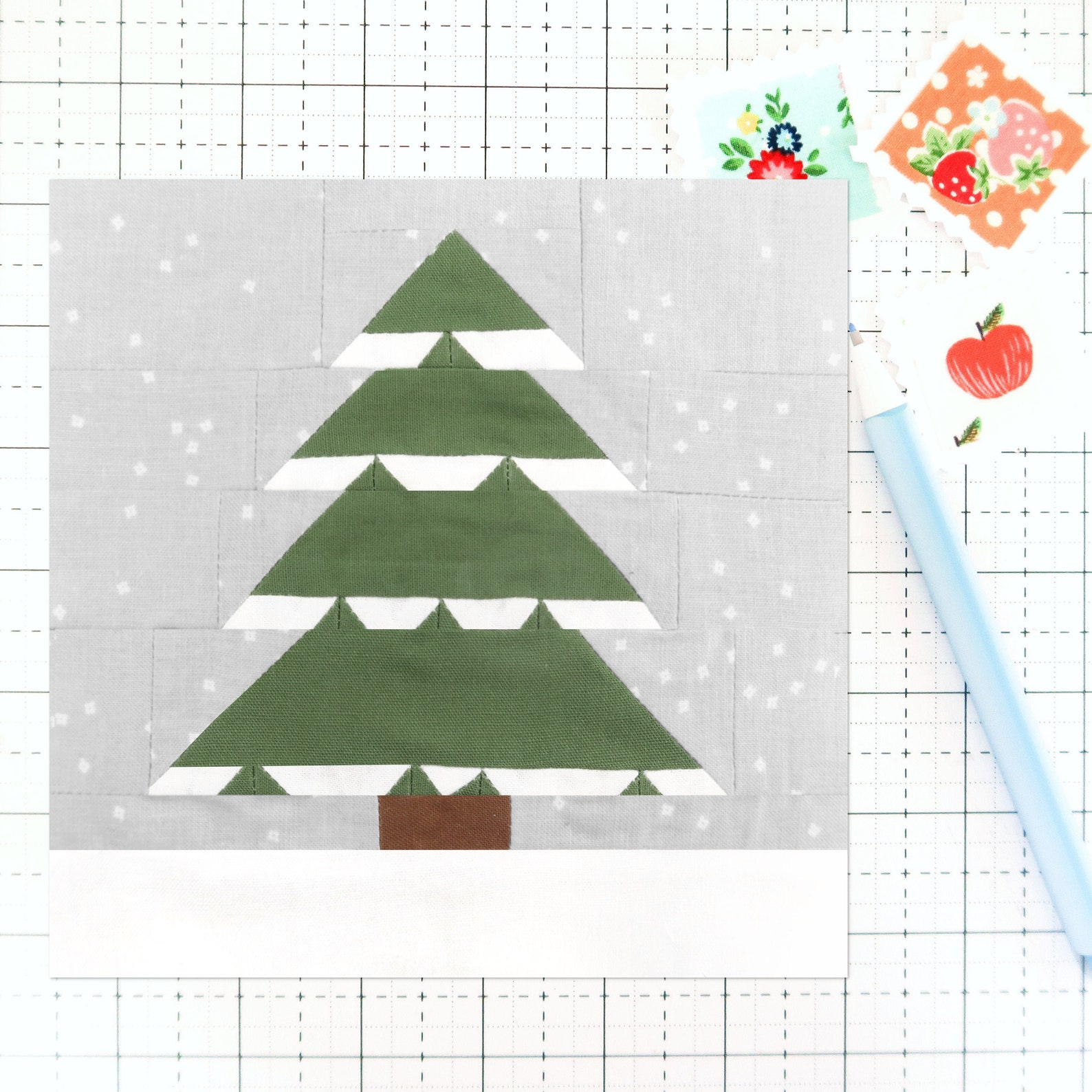 Evergreen Pine Tree Winter Quilt Block PDF Pattern Includes - Etsy