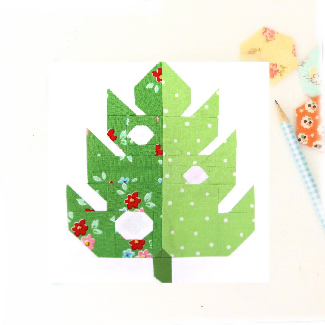 Monstera Leaf Summer Tropical Plant Fun Quilt Block PDF Pattern ...