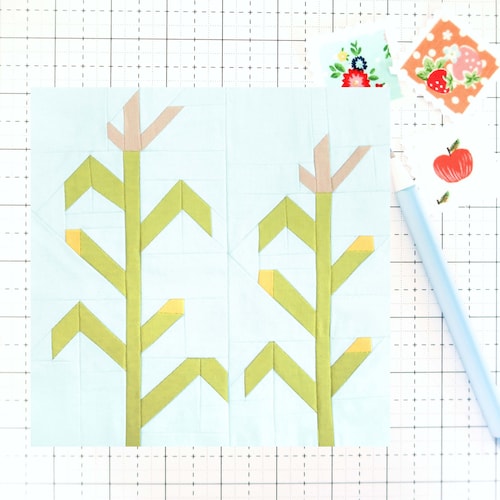 Corn Fields Farm Summer Quilt Block PDF Pattern Includes - Etsy