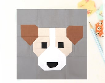 JACK RUSSELL Terrier Paper Pieced Block Pattern in PDF - Etsy Canada