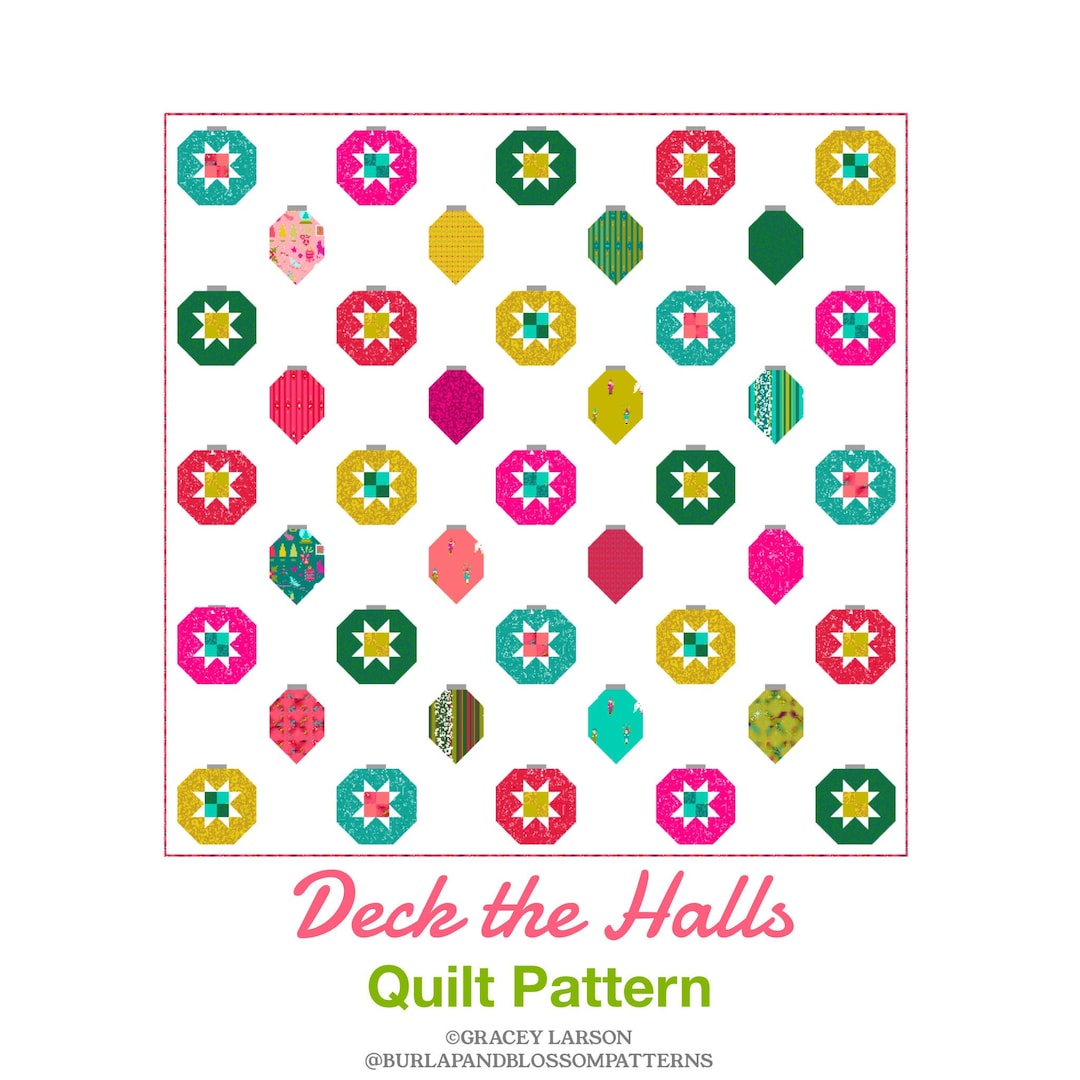 Deck the Halls Christmas Ornament Quilt Pattern by Gracey Larson ...