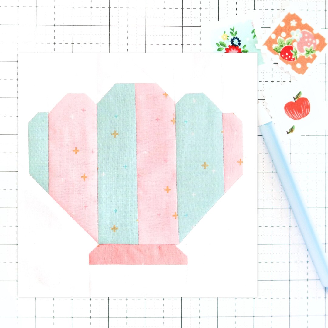Clam Seashell Quilt Block Pattern PDF Ocean Nautical Shell ...
