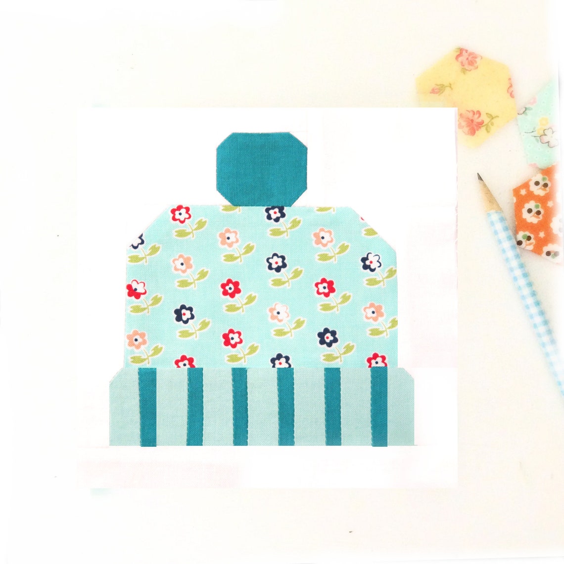 Winter Hat Toboggan Quilt Block Pattern PDF Includes | Etsy