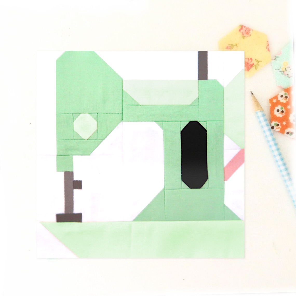 Vintage Retro Sewing Machine PDF Quilt Block Pattern - Etsy Canada