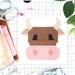 Cow Quilt Block Patternfarm Animal Face PDF- Instructions for 6 Inch, 9 ...