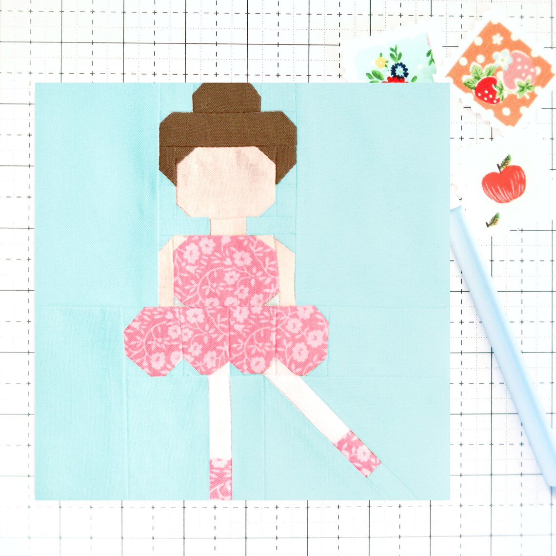 Ballerina and Ballet Shoes Set of 2 Quilt Block Patterns - Instructions ...