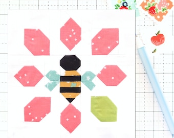 Bumble Bee Quilt Block Pattern PDF Includes Instructions for 6 Inch and ...