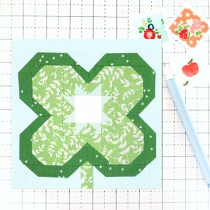 Four Leaf Clover Quilt Block Pattern St. Patrick's Day PDF - Includes ...