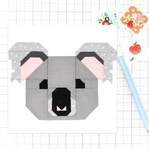 Koala Quilt Block Pattern Australian Animal PDF - Instructions for 6 ...