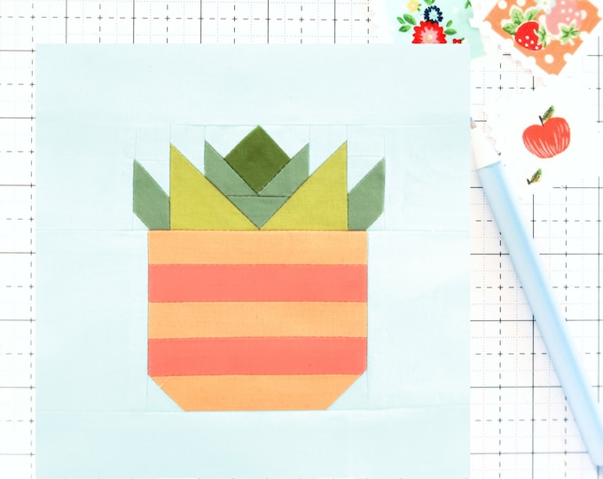 Cactus Bloom Quilt Block Pattern - PDF Includes Instructions for 6 Inch ...