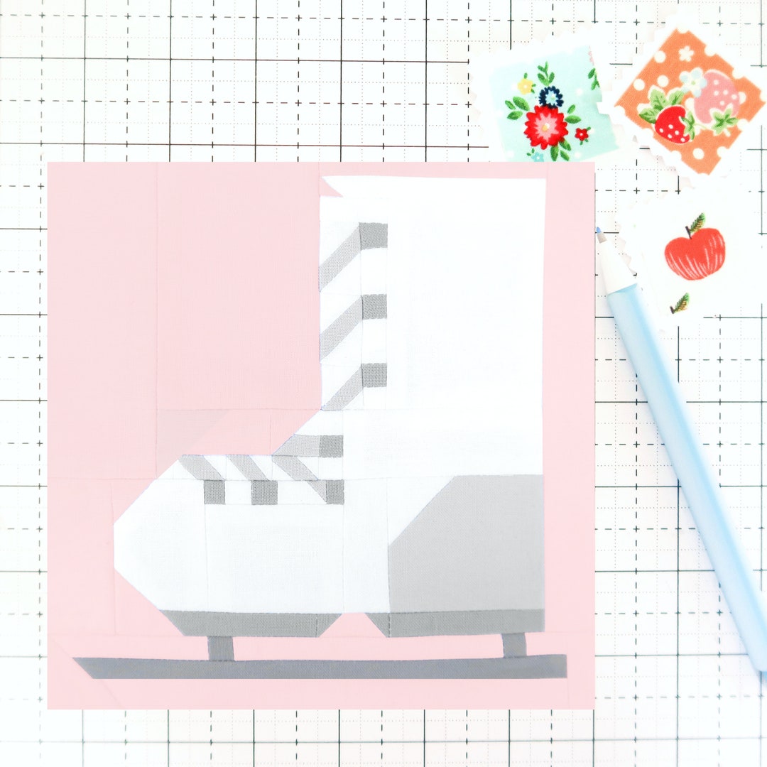 Ice Skate Winter Christmas Quilt Block PDF Pattern Includes - Etsy