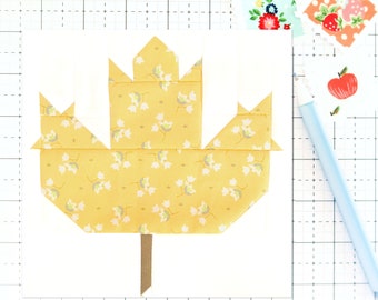 Maple Leaf Block PDF Pattern - Etsy