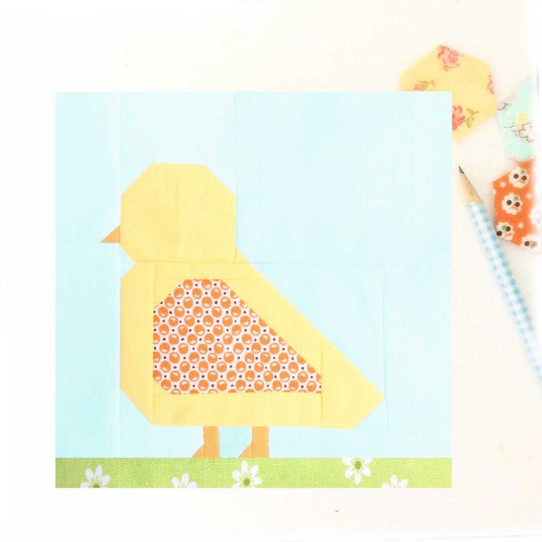 Baby Chick Chicken Farmgirl Bird Animal PDF Quilt Block Pattern ...