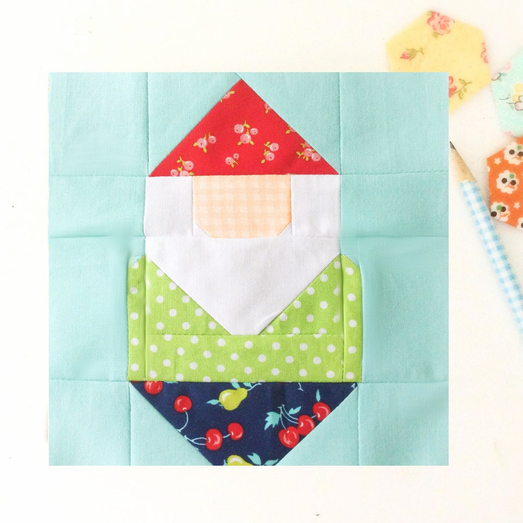 Garden Gnome PDF Quilt Block Pattern - Includes Instructions for 6 Inch ...