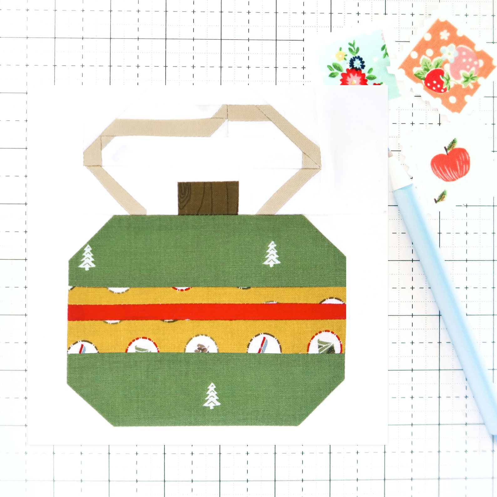 Set of 9 Camping Quilt Block Patterns - Instructions for 6", 9", 12 ...