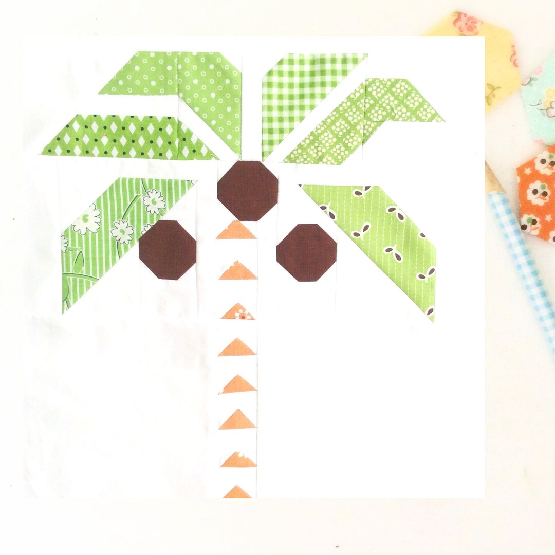 Tropical Palm Tree PDF Quilt Block Pattern - Includes Instructions for ...