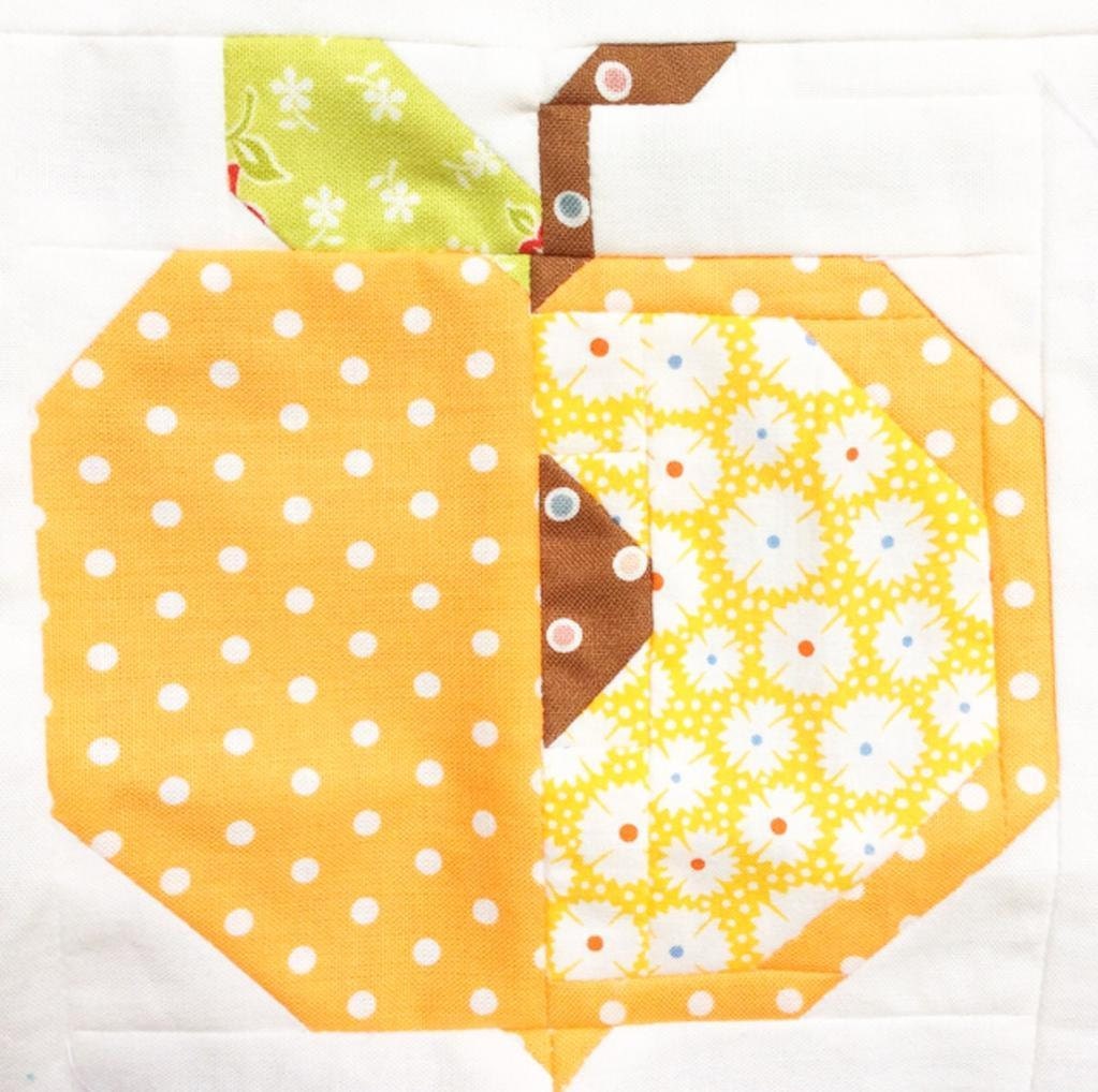Summer Peach Quilt Block PDF Instant Download Quilt Pattern 6 - Etsy