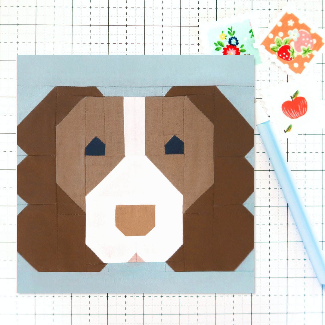English Springer Spaniel Dog Puppy Quilt Block PDF Pattern - Includes ...