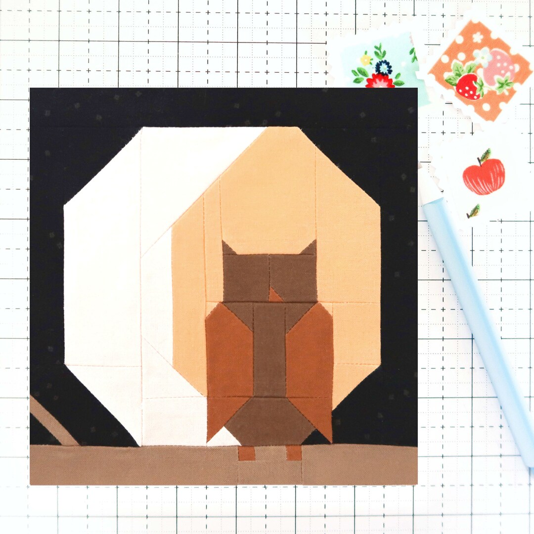 Night Owl Woodland Animal Fall Autumn Quilt Block PDF Pattern ...