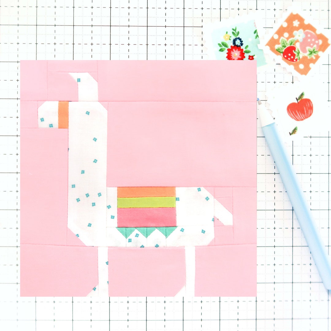 Boho Llama Animal Quilt Block PDF Pattern - Includes Instructions for 6 ...