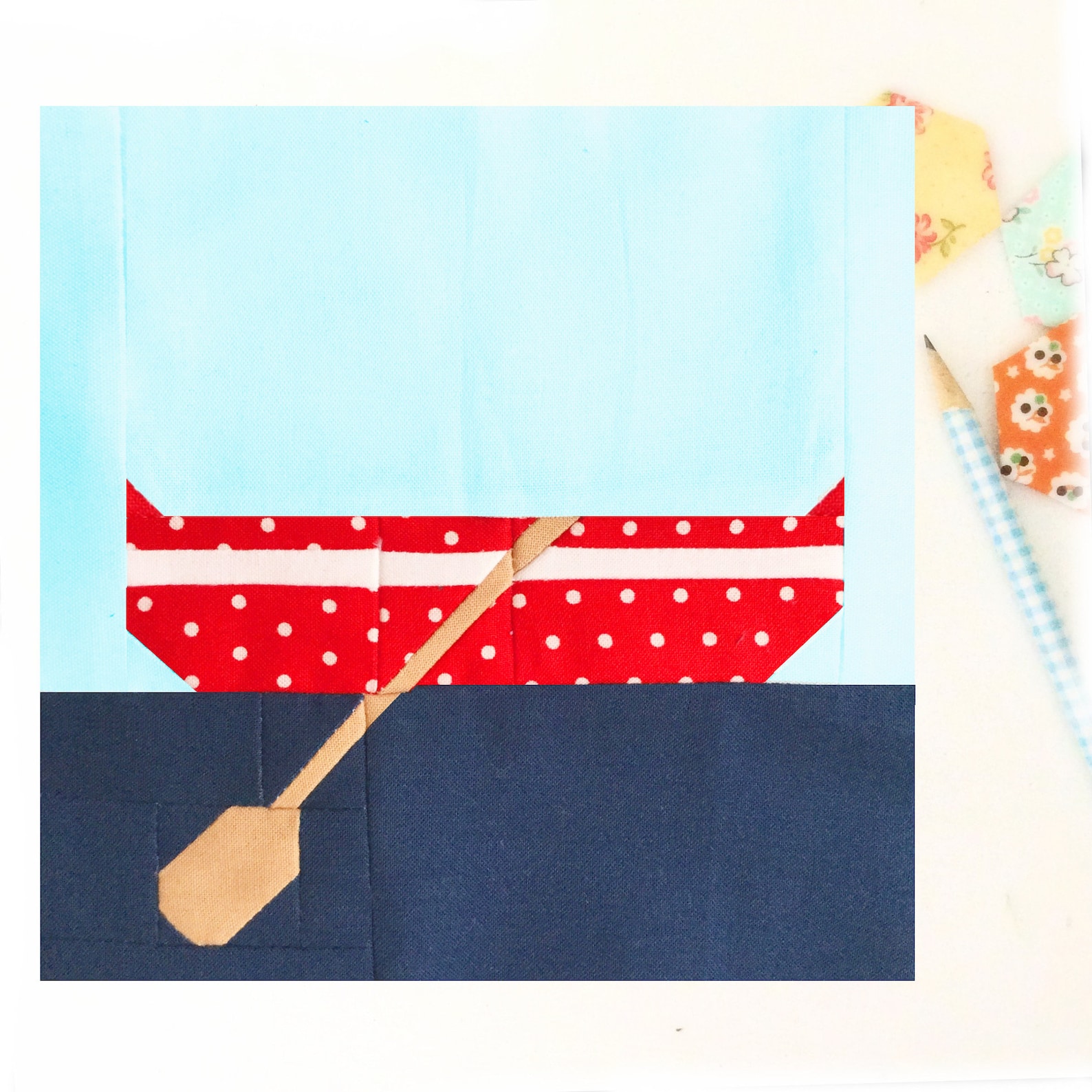 Canoe Rowboat Boat Summer PDF Quilt Block Pattern Includes | Etsy
