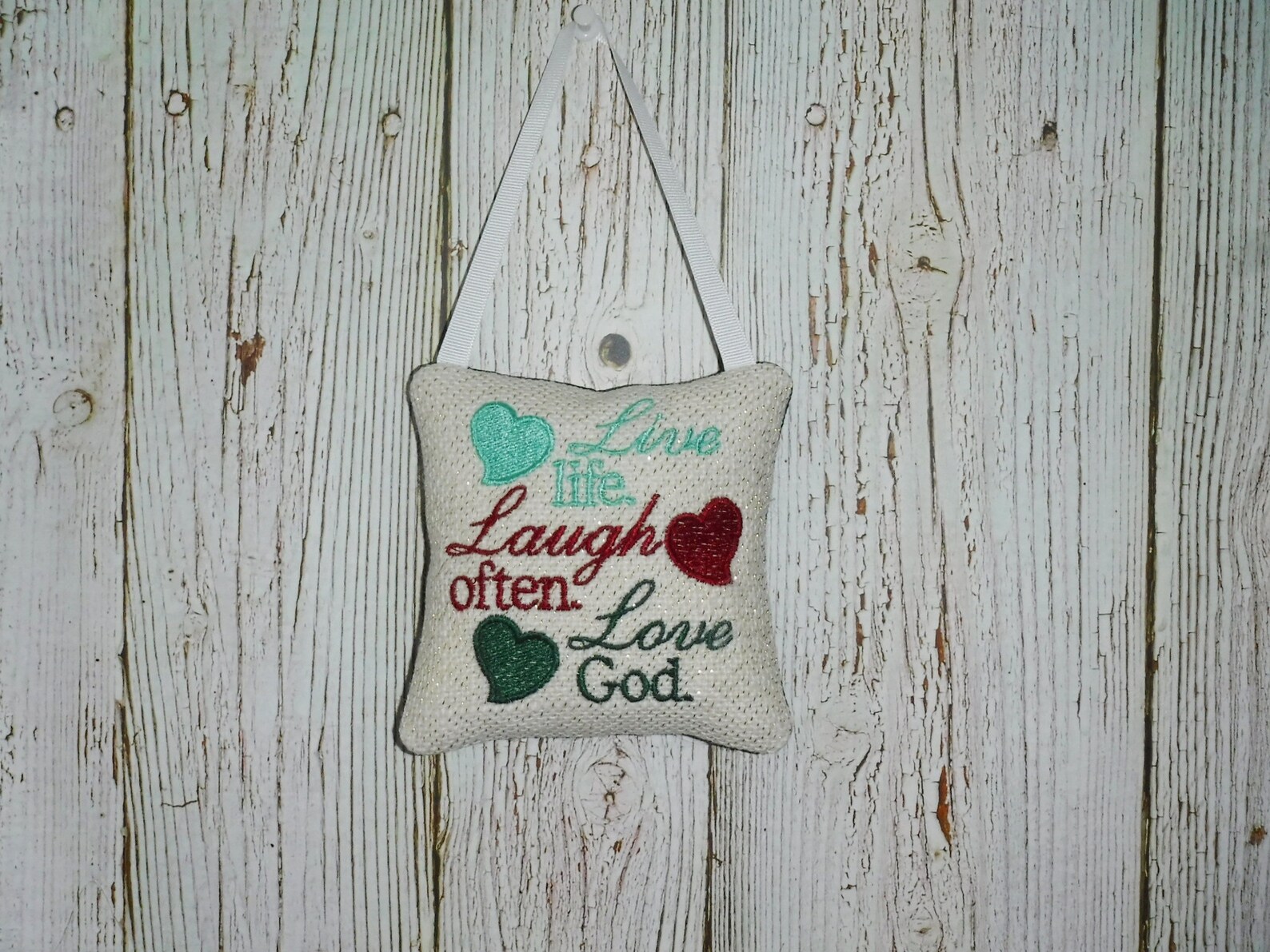 Christian Love God Embroidered Door Knob Hanger - Etsy