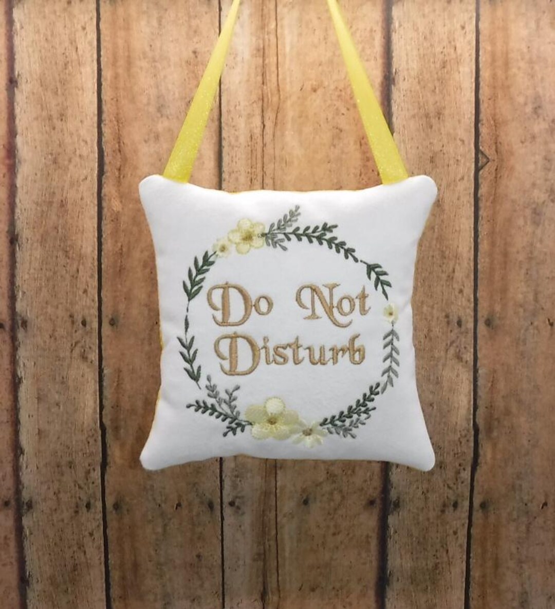 Do Not Disturb Handmade Embroidered Door Knob Hanger, Door Ornament ...