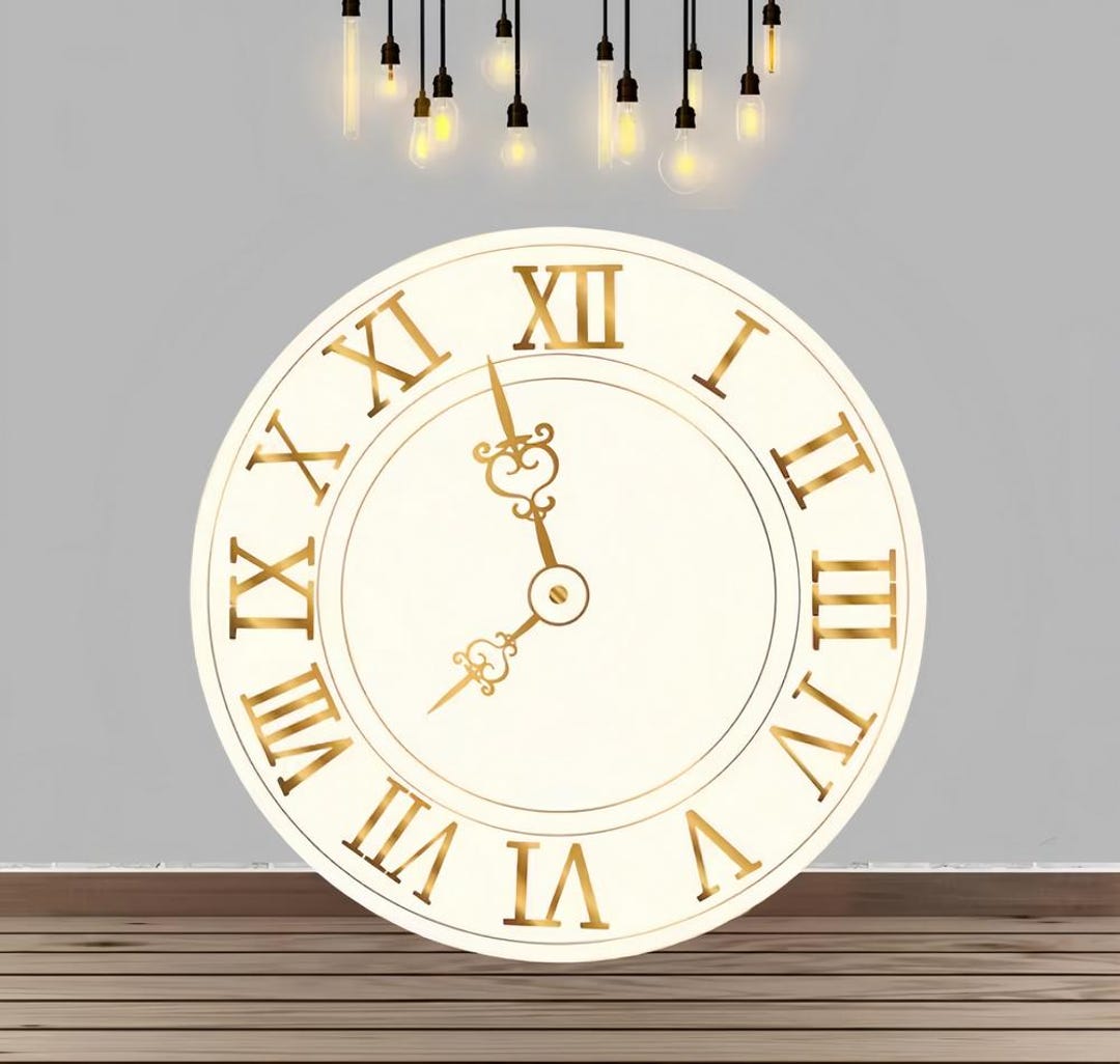 Princess Clock Round Backdrop Cover for Cinderella Party Decoration ...