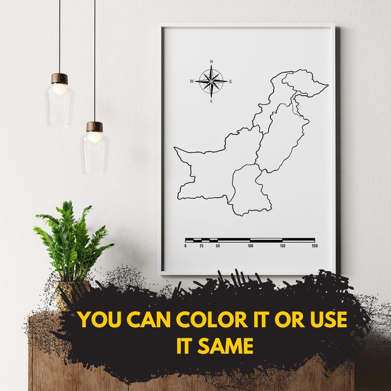 Pakistan Map With Legend – Digital Colored Printable | Arcgis High ...