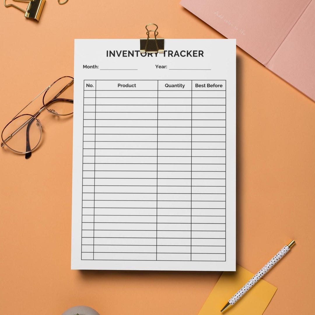 Simple Printable Inventory Tracker | Product Stock Log | Instant ...