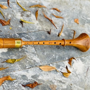 Rosewood Musical RAUSCHPFEIFE Small Wooden Medieval Shawm Instrument ...