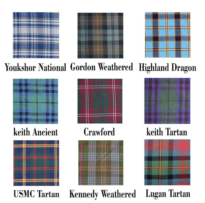 Scottish Tartan Kilt Flashes Traditional Kilt Hose Socks Garters Metal ...