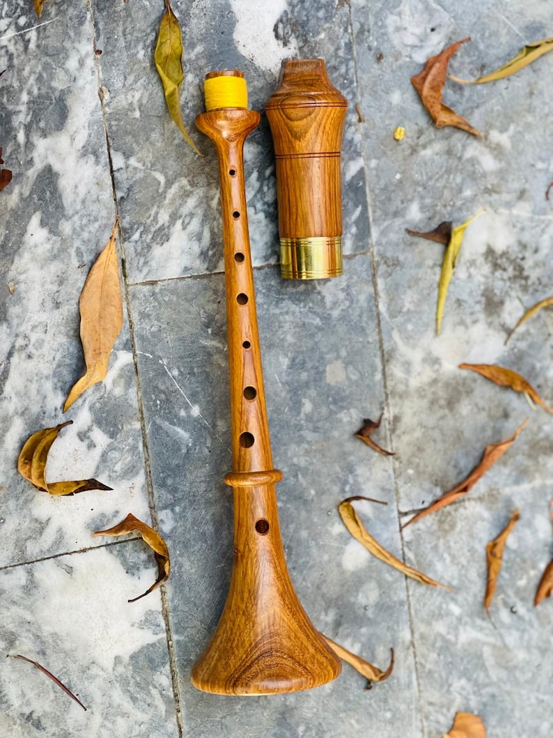 Rosewood Musical RAUSCHPFEIFE Small Wooden Medieval Shawm Instrument ...