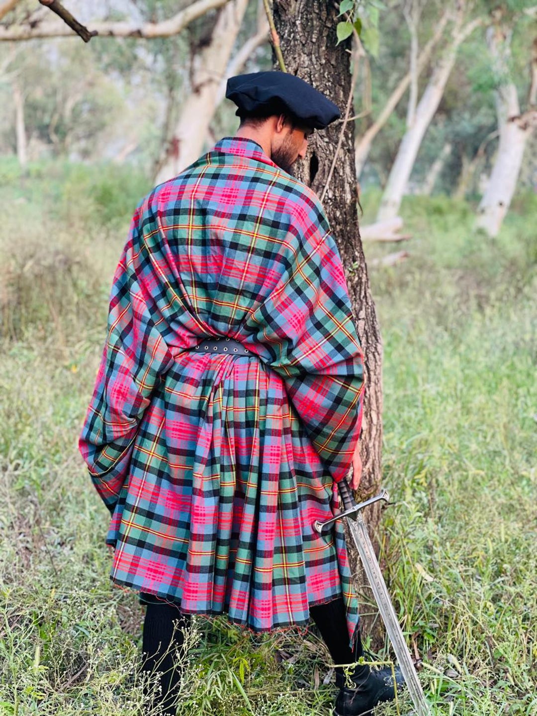 Scottish Highland Traditional Tartan Great Kilt Vintage Great Kilt for Men With 50 Plus Clan ...