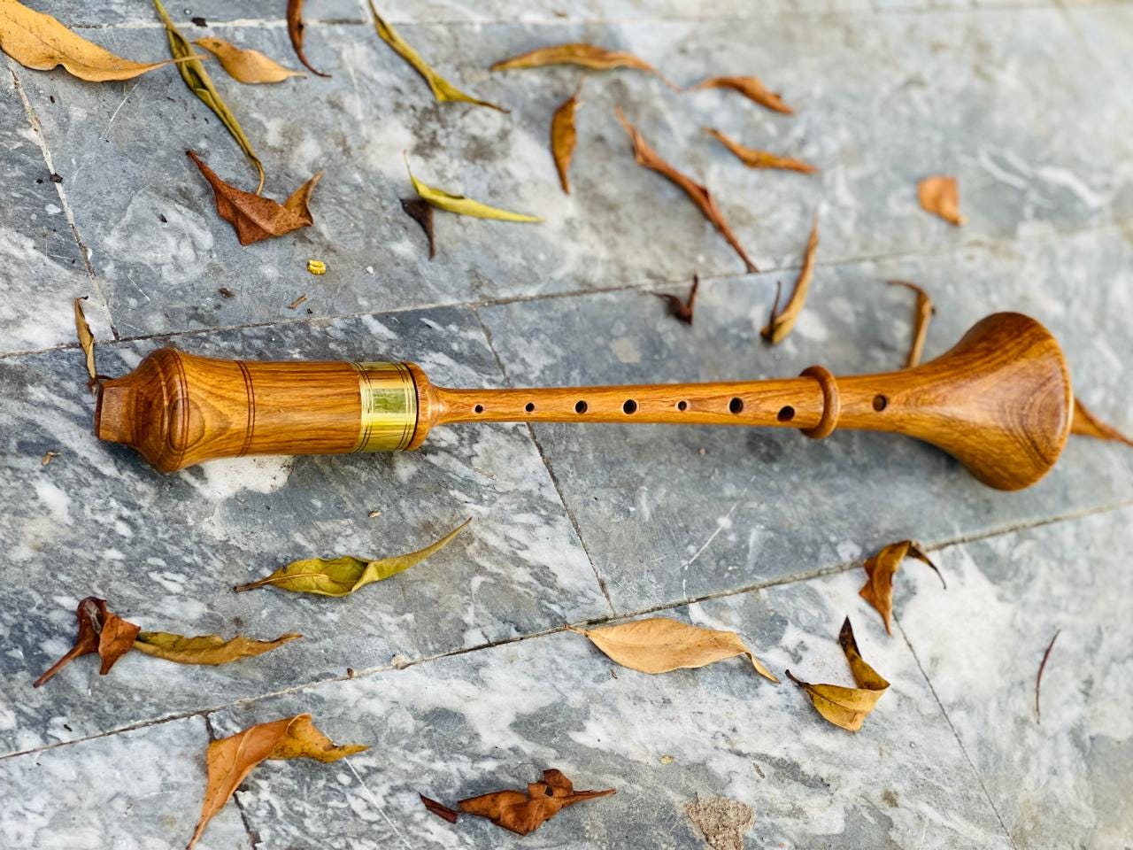 Rosewood Musical RAUSCHPFEIFE Small Wooden Medieval Shawm Instrument ...