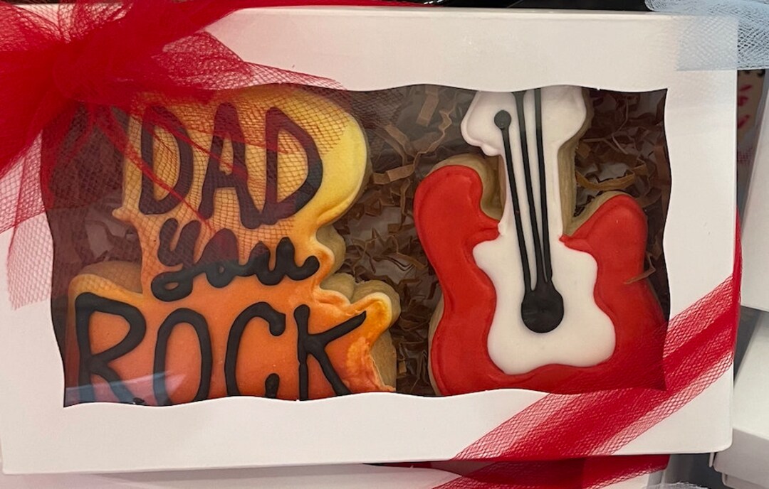 Father's Day Cookies, Dad You Rock, Sugar Cookies, Decorated Cookies ...