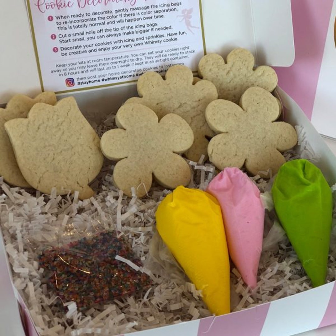 Flower Cookie Decorating Kit: Royal Icing & Sprinkles - DIY Gift - Etsy